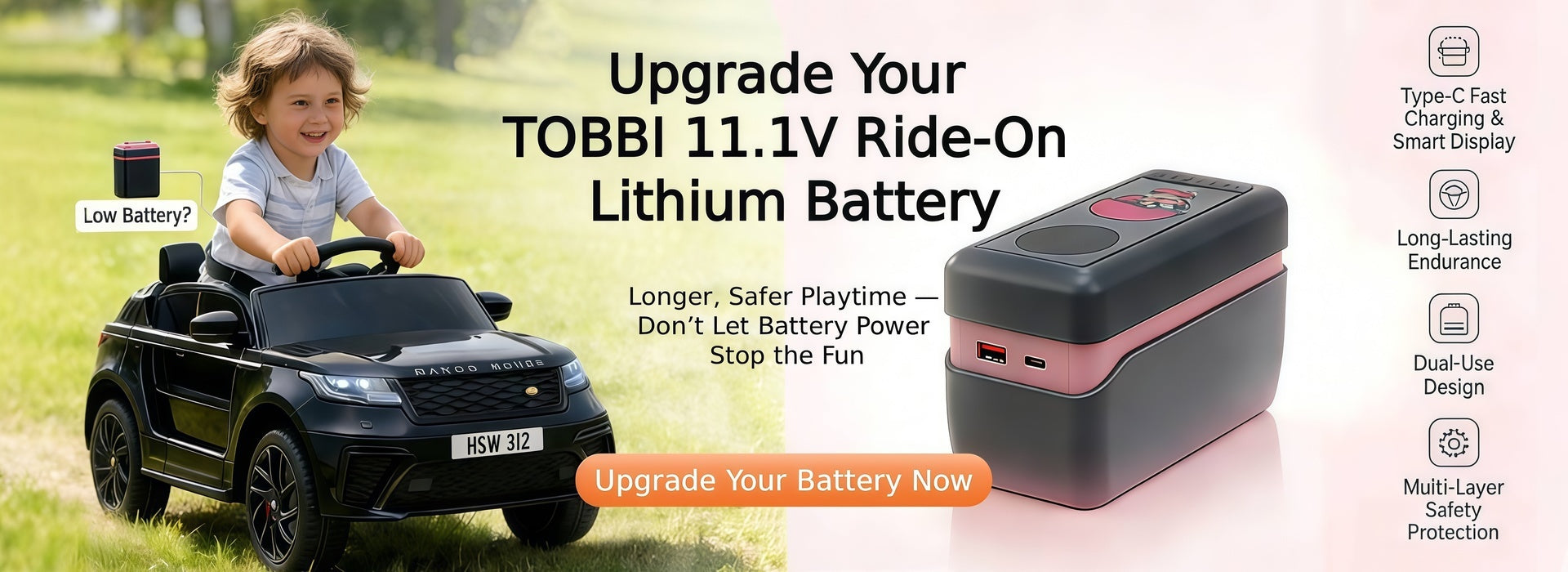 Upgrade Your Kids Ride-On Battery: Lithium vs Lead-Acid Comparison – Tobbi